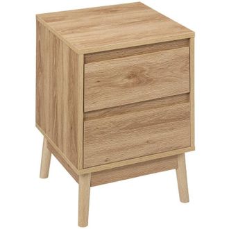 5five Simply Smart 5five Simply Smart - Table de chevet 2 tiroirs effet ch&ecirc;ne naturel abana - 5five