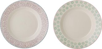 Bloomingville Teller Patrizia, grün, Keramik, 2er Set