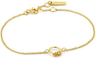 Ania Haie Damen Armband MODERN MINIMALISM Modern Circle aus 925 Sterling Silber 14k vergoldet, Federringverschluss, L&auml;nge 16,5cm + 2cm Verl&auml;ngerung, inkl. Gesch