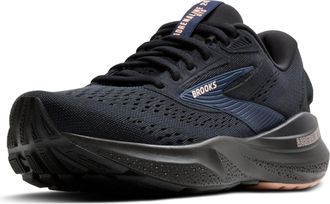 Brooks Damen Adrenaline GTS 24 Supportive Running Shoe, Schwarz/Peacoat/Pfirsich, 42.5 EU