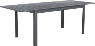 Sweeek Table de jardin anthracite SEATTLE extensible aluminium. 6 places. 155 / 218.5 x 89 x 75 cm