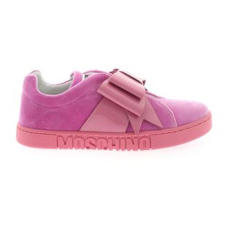 Moschino Bow Velvet Sneakers - Rosa - - Shoes - Damen - Rosa - 36 EU