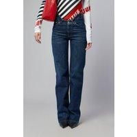 Jean Paul Gaultier Straight Leg Denim Pant With Curvy Waistband