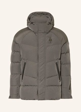 Blauer Steppjacke Crown Mit Dupont Sorona-Isolierung gruen