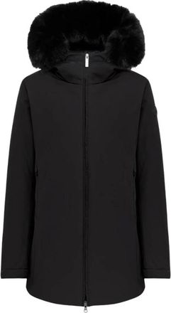 Colmar Femme, Manteaux, Noir, Taille: 42 FR Veste imperm&eacute;able en duvet avec fourrure
