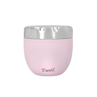 Swell Eats 2-in-1 Futternapf mit Schraubdeckel, 636 ml, rosa Topas, dreifach isolierte und auslaufsichere Lebensmittelflasche für unterwegs bis zu 11h kalt/