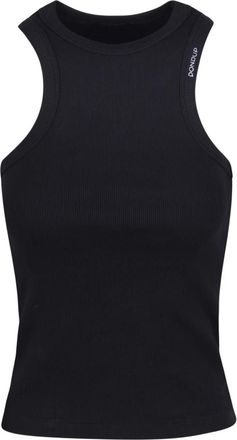 Dondup Femme, Tops, Noir, Taille: 40 FR Canotta a costine