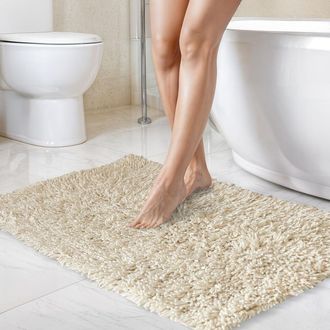 Emma Barclay 2-teiliges Badezimmermatten-Set, 100% Baumwolle, Loop, Twist, cremefarben, Einheitsgr&ouml;&szlig;e