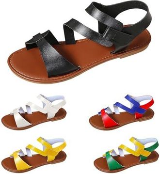 Generic Sandales d&eacute;t&eacute; plates et l&eacute;g&egrave;res pour femme - Sandales d&eacute;t&eacute; confortables - Antid&eacute;rapantes - Sandales de trekking - Sandales ouvertes &agrave; lani&egrave;res - En cu