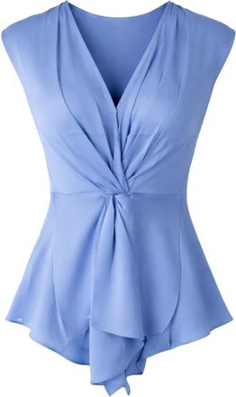 Nouvelle/Silk95Five Femme, Blouses et Chemises, Bleu, Taille: 38 FR Haut &agrave; col en V Ceres