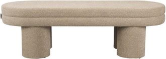Dutchbone Dutchbone - Banc arrondi en tissu L110cm - Beige - Fern