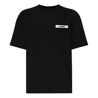 Jacquemus Homme, Tops, Noir, Taille: XL Gros Grain T-shirt