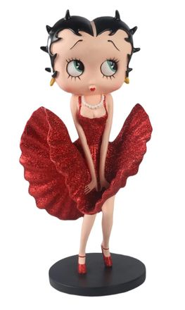 Betty Boop Sammelfigur Betty Boop Cool Breeze (rotes Glitzerkleid) - 32 cm