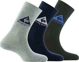 Kindy Pack de 3 paires de chaussettes de sport coton - couleur - Gris, Marine, Noir - Pointure - 39-42