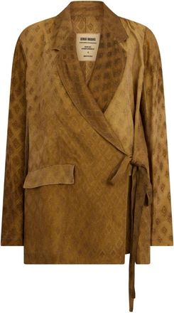 Uma Wang UMA Wang, Femme, Vestes, Brun, Taille: 38 FR Blouse avec imprim&eacute;