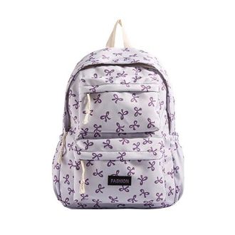 Generic Sac &agrave; dos pour ordinateur portable pour femme avec motif noeud pour femme et fille/plusieurs compartiments/mat&eacute;riau robuste/vie quotidienne et &eacute;cole/s