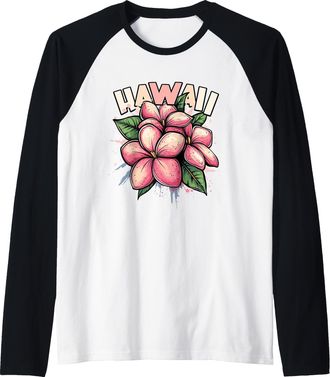 Hawaiian Dreams Hawaii Plumeria Frangipani Blume Maui Kauai Aloha Surfer Raglan
