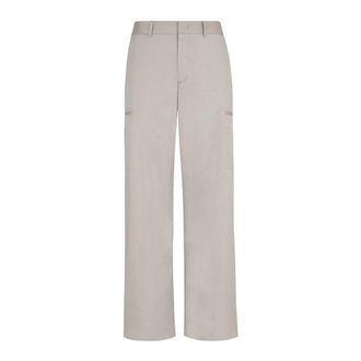 Fendi Graue Hose mit Geradem Schnitt und Taschen - - Trousers - Herren - Grau - M