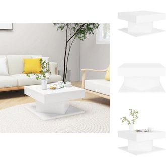 vidaXL Couchtisch Wei&szlig; 57x57x30 cm Holzwerkstoff - Couchtisch - Wohnzimmertisch - Wei&szlig;er Couchtisch - Holzt Tisch - Beistelltisch