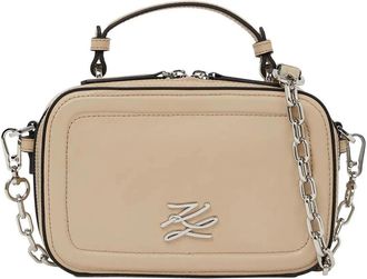 Karl Lagerfeld Crossbody Bags - K/Autograph Ketten-Handtasche mit oberem Tragegrif - Gr. unisize - in Beige - f&uuml;r Damen