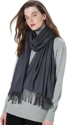 Maamgic Foulard Echarpe xxl echarpe printemps Femme Homme 200 * 70CM Hiver Touch&eacute; Soyeux Multi-Couleur El&eacute;gant Ch&acirc;le Doux pour Mariage Party Soiree, Ardoise, 