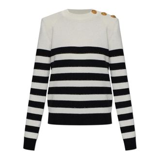 Balmain Pailletten-Pullover - - Knitwear - Damen - Mehrfarbig - M