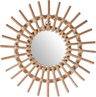 Atmosphera Atmosphera - Spiegel Soleil - Rattan - D30 cm - Beige