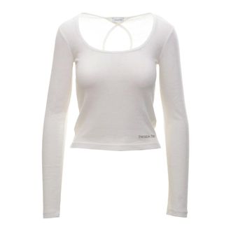 Patrizia Pepe Femme, Pulls, Blanc, Taille: 40 FR Maille ras du cou