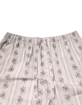 Dolce & Gabbana Floral-Print Cotton Pajama Shirt - Beige