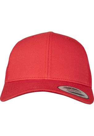 Flexfit Unisex Retro Trucker Cap, Klassische Trucker Cap mit Mesh-R&uuml;ckseite, one Size, red