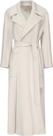 Max Mara Langer Mantel - Weiß
