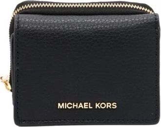 Michael Kors Femme, Accessoires, Noir, Taille: ONE Size Empire Small Pebbled Leather Tri-Fold Wallet