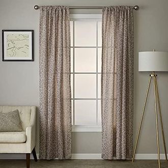 SKL Home by Saturday Knight Ltd. Geparden-Vorhang mit Punkten, 142 x 168 cm, bronzefarben