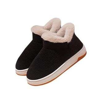 Generic Chaussons Homme Femme Pantoufles Int&eacute;rieur Maison avec Doublure en Peluche Chaude Chaussons Montants Semelle Antid&eacute;rapante Confortables Slippers Autom