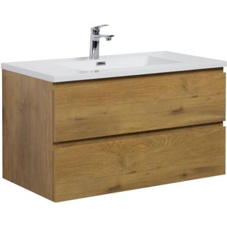 Badplaats Meuble de salle de bain Angela 90 cm lavabo Chene - Armoire de r