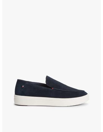 Tommy Hilfiger Leichte Loafer aus Wildleder in Dunkelblau