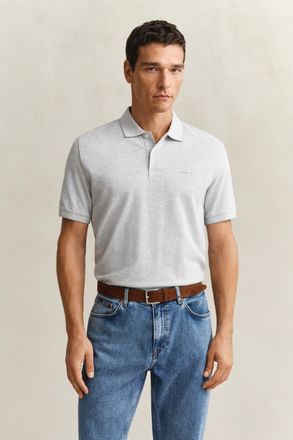 GANT Herren Zweifarbiges Poloshirt (XXXL) Grau MELANGE