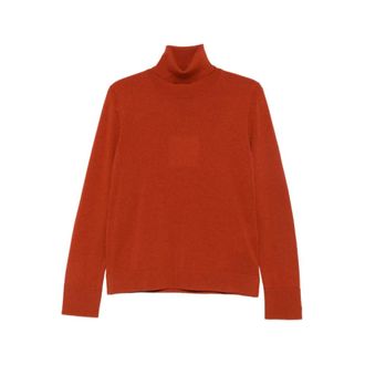Max Mara Pull &agrave; col roul&eacute; Allegra - Femme - Pulls - Orange - Taille: 42 FR