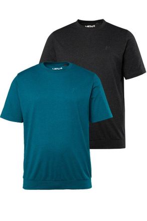 Men Plus T-Shirt T-Shirts 2er-Pack Bauchfit Basic Halbarm