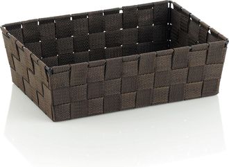 KELA Kela Korb Alvaro 29.5x20.5x8.5cm aus Kunststoff in braun, Plastik, 29.5 x 20.5 x 8.5 cm