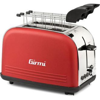 Girmi Girmi TP5702 Toaster, 850 W, Rot und Silber