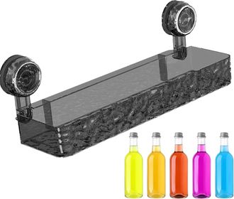 Generico Duschregal - Korb mit PET-Ablage: platzsparender St&auml;nder mit sicherer Befestigung an Glasspiegeln - Metallbeschichtung verleiht B&auml;dern und K&uuml;chen Ordn