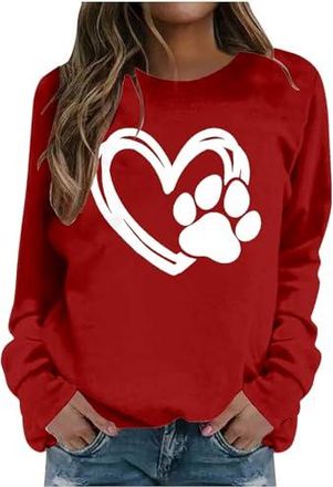 Generic Sweat &agrave; capuche imprim&eacute; d&eacute;contract&eacute; pour la Saint-Valentin 2026 - Coupe ample pour un usage quotidien - Design &eacute;l&eacute;gant et confortable - Parfait pour l