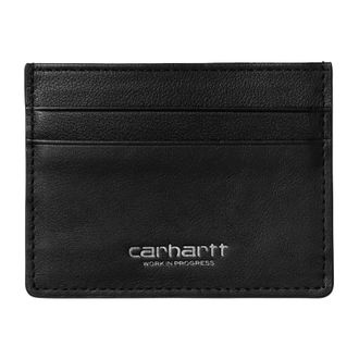 Carhartt Work in Progress Homme, Accessoires, Noir, Taille: ONE Size Porte-cartes en cuir noir