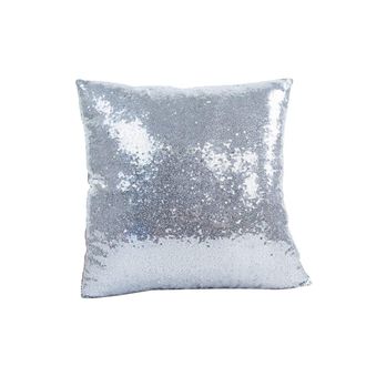 Aboofan Glitzer Pailletten Kissenbezug Silber 40x40cm Polyester Reißverschluss Dekokissen Für Sofa Zuhause Auto Und Party