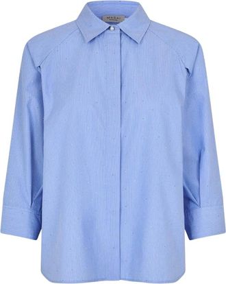 Masai Irena Shirt - - Blouses & Shirts - Damen - Blau - XL