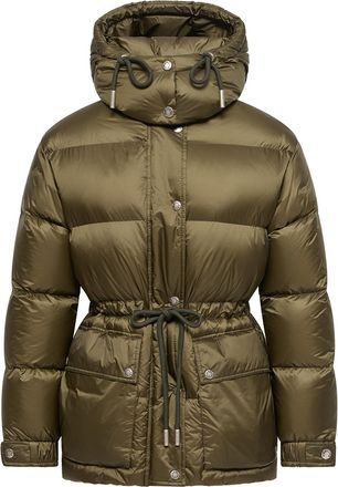 Moncler Moncler Doudoune Mi-longue &Agrave; Capuche Sesie, Femme, Vert, Taille: 00