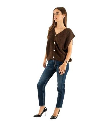 Only Gilets Cardigans azu Seal Brown Melange S