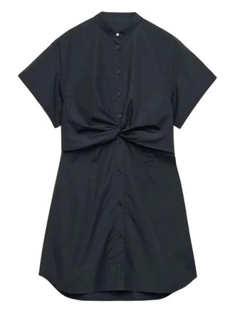 Rag & Bone robe-chemise Gretchen &agrave; d&eacute;tail torsad&eacute; - Noir