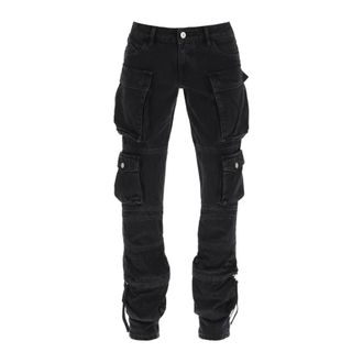 The Attico Denim Cargo Hose - - Jeans - Damen - Schwarzk - W27
